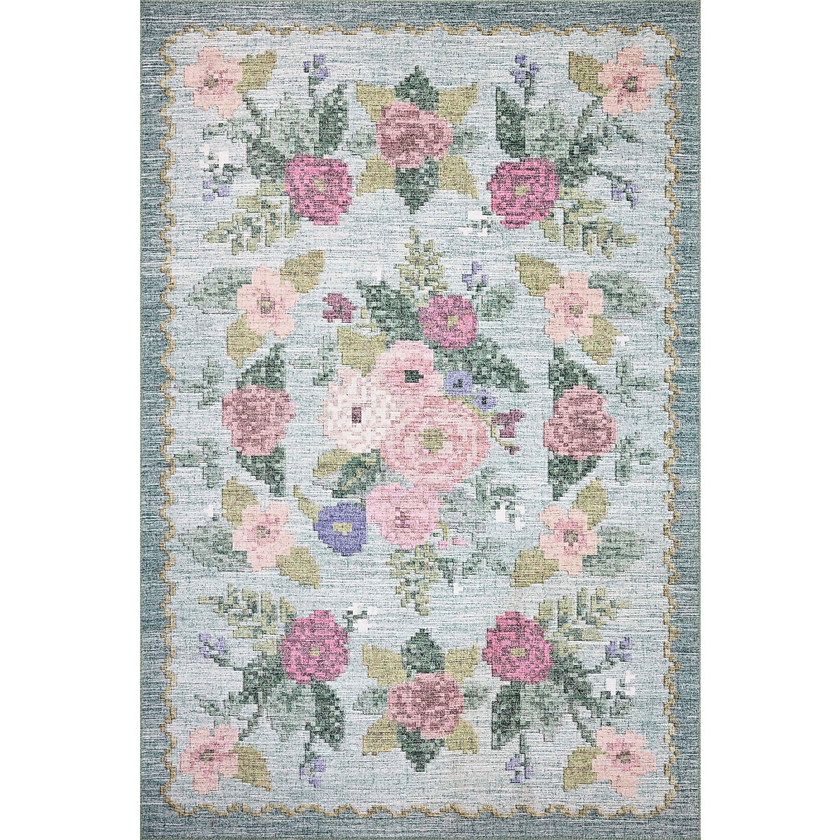 Loloi Rifle Paper Co. x Rosa Sky 7'-6" x 9'-6" Area Rug