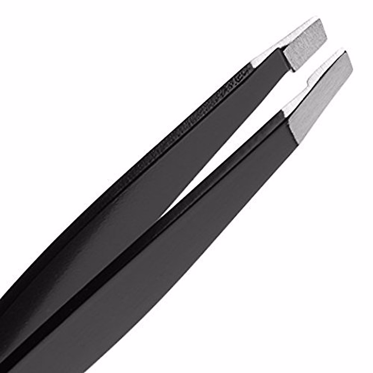WOIWO 2PCS Professional Stainless Steel Tweezers,Oblique Mouth Metal Eyebrow Clip, Trim Eyebrow Black Eyebrow Tweezers, Eyebrow Clip Beauty Tools.