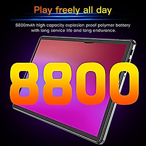 deriny S15 10 inch Android Tablet,1080p Full HD,Long Lasting Battery,Dual Camera,2GB RAM 32GB ROM,Dual SIM,WiFi,GPS,Bluetooth,Fire HD Kids Tablet,Widely Compatible with App(Gray)