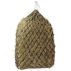 SmithBuilt Slow Feed Hay Net, Black - 40" Long Feeder Bag for Horses with 1-3/4" Mesh Holes