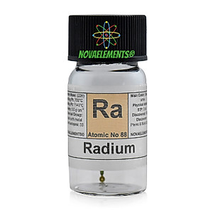 Radium Metal Element 88 Sample Ra Watch Hand, Check Source, Inside Labeled Glass Vial