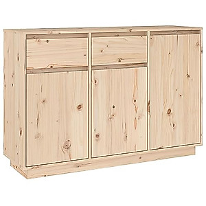 vidaXL Sideboard 43.3"x13.4"x29.5" Solid Wood Pine