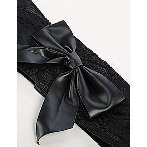 Hanna Nikole Womens Plus Size Stretchy Cinch Belt Snap-Button Corset Belt Black M