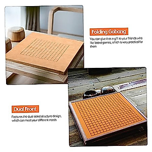 BESPORTBLE 2pcs Checkerboard Travel Accessories China Set Travel Toiletries Chinese Chess Supplies Game Pieces Shogi Board Game Convenient Chessboard Folding Chess Board Chess Game Accessory