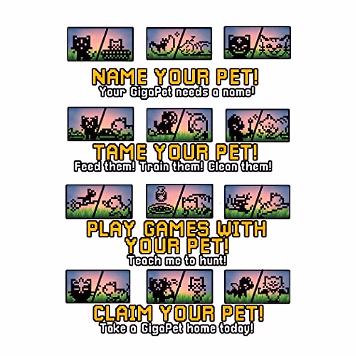 Top Secret Toys Giga Pets CompuKitty & StarCat Electronic Virtual Pet Toy, 2 Pets 1 Device, New Glossy Housing Shell, Classic 90s CompuKitty, 3D Pet Live in Motion