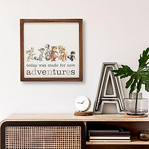Open Road Brands Disney Peter Pan Lost Boys Made for Adventures Wood Wall Decor for Play Room, Kids' Bedroom, or Nursery