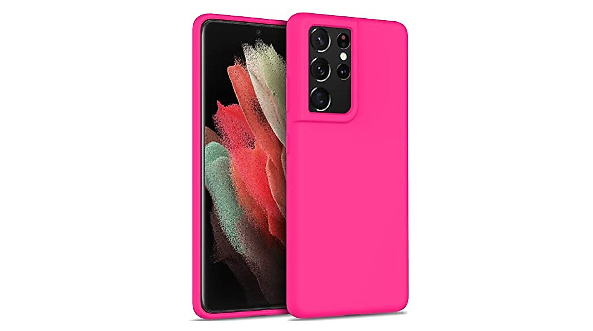 DEENAKIN Silicone Case for Galaxy S21 Ultra - Hot Pink