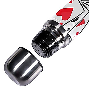 sdfsdfsd 17 oz Vacuum Insulated Stainless Steel Water Bottle Sports Coffee Travel Mug Flask Genuine Leather Wrapped BPA Free, Playing Cards