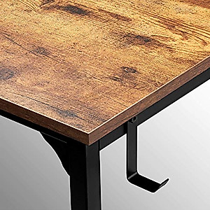 Cubiker 55 Inch Computer Writing Desk for Home Office, Study Work Table with Small Monitor Stand and Storage Bag, Easy to Assemble