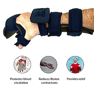 SterlaTech Stroke Hand Brace | Resting Hand Splint RIGHT HAND Large | Corrective Support