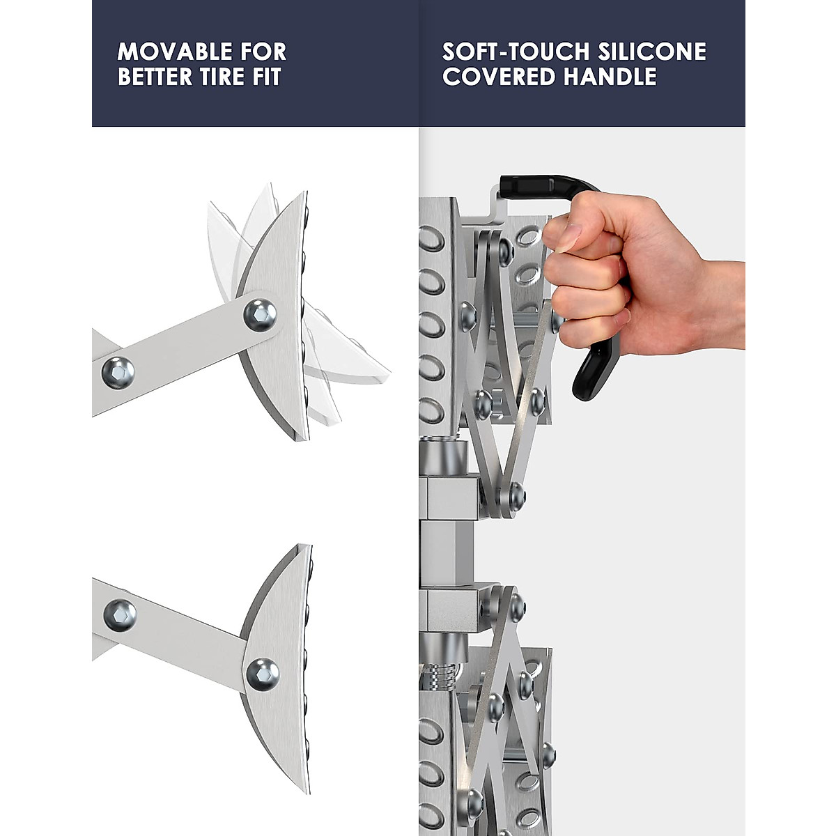 Sulythw X Chocks Wheel Stabilizer for Travel Trailers PRO [Specially Designed for Travel Trailers] Camper Wheel Chock Scissor Anti-Move Tire RV Accessories and Parts Multi-Function Wrench