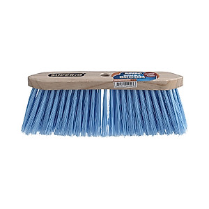 Broom Refill Head for Kitchen and Home Broom - Heavy Duty Household Broom Easy Sweeping Dust and Wisp Floors and Corners (Blue- Synthetic)