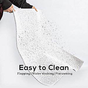 RORA PVC Outdoor Indoor Welcome Doormat Black White Buffalo Check Rugs Home Sweet Home Plaid Rug Rubber Backing Non-Slip Entryway Rugs Shoes Mat Scraper Carpet for Garage Patio Garden(18"x30")