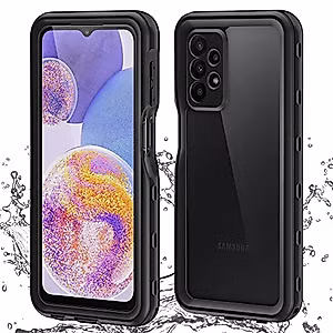 Samsung Galaxy A23 5G Waterproof Rugged Case - Built-in Screen Protector, Dustproof, Shockproof, Heavy Duty Protection (Black)