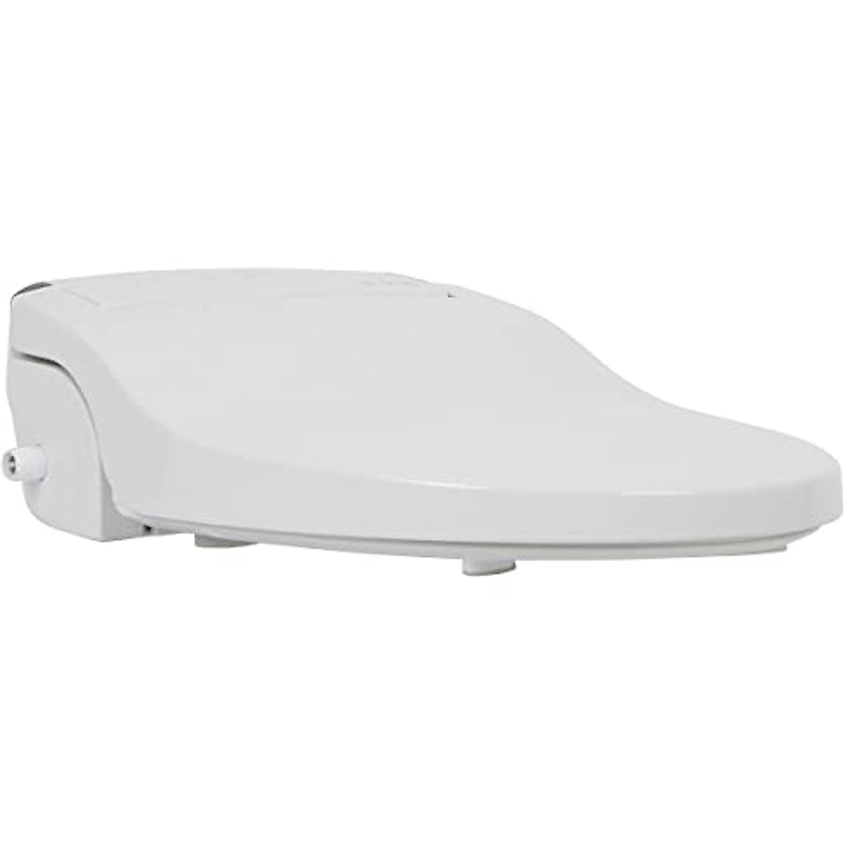 ALPHA BIDET JX Elongated Bidet Toilet Seat, White, Endless Warm Water, Rear and Front Wash, LED Light, Quiet Operation, Wireless Remote, Low Profile Sittable Lid, 3 Year Warranty (Elongated)