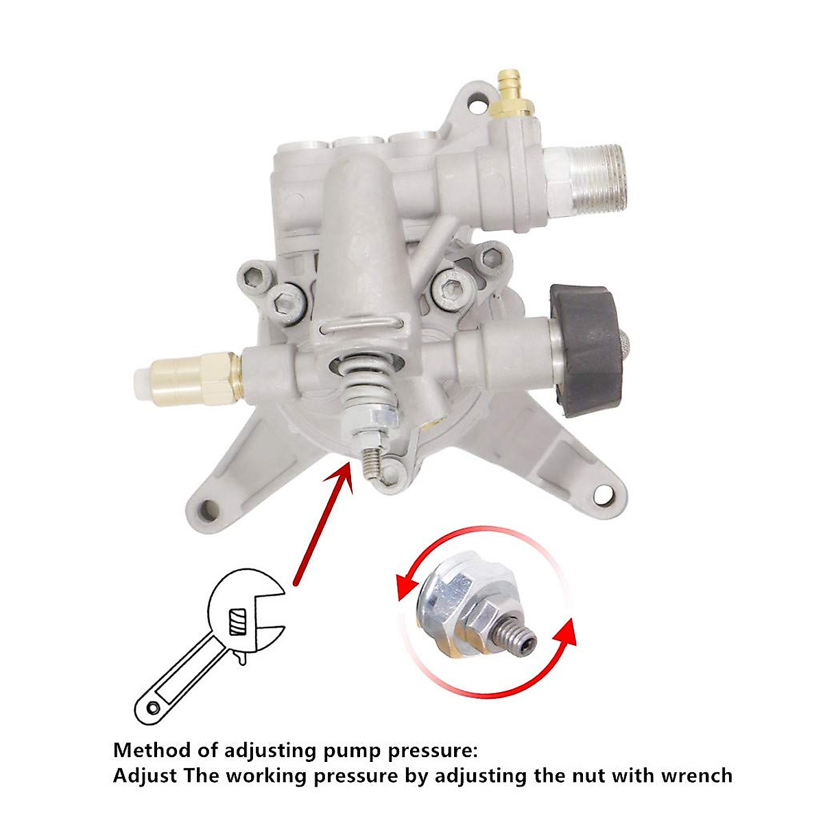 Universal Power Pressure Washer Pump for 3000-3200 PSI - Power Washer Vertical Pump - 2.5 GPM Water Pump 7/8" Vertical Shaft Pump