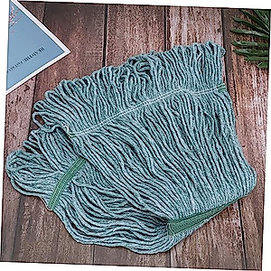 DOITOOL 1pc Cleaning Mop for Floor Miniature Trash Can Commercial Mop Wet Mop Commercial Mop Handle Reusable Mop Head Green Practical Mop Cloth Mop Accessories Mop Cloth Replacement Refill