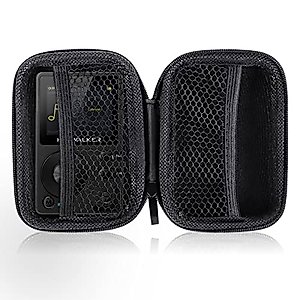 MP3 Player Case for HIFI WALKER H2, H2 Touch, H2 Touch Pro Hi-Res Audio Player, Durable Hard Shell Travel Black Case for MP3 MP4 Players,iPod Shuffle,USB Cable,Earphones,Memory Cards,U Disk,Keys