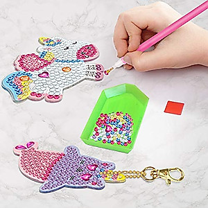 Oriental Cherry Arts and Crafts for Kids Ages 8-12 - Make Your Own GEM Keychains - 5D Diamond Art Painting by Numbers Kits Girls Kids Toddler Ages 3-5 4-6 6-8 Easter Basket Stuffers Valentines Gifts