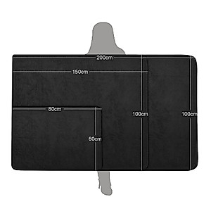 EIUE Comfortable Flannel Throw Blanket,Twin Size Full Body Warming Premium Fleece Bedding Quilt,Reversible Microfiber Blanket for All Season(Black,60x80inch)