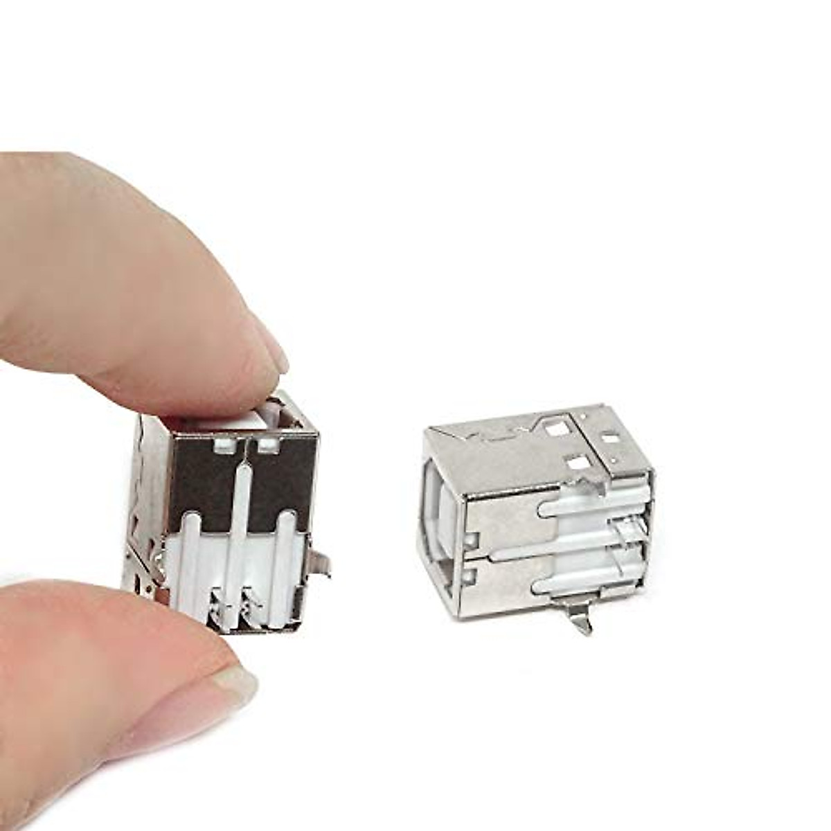 Honbay 20PCS USB 2.0 Type B Female Socket Connector Jack Port, 4-Pin DIP 90 Degree Right Angle, Repair Replacement Adapter