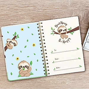 Sloth To Do Planner 2024 Spiral Notebook Hardcover Journal 120 Lined Pages New Year Daily Journal Office Home School