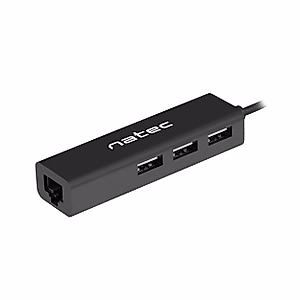 Natec Butterfly NHU-1451 HUB (3 x USB 2.0, Black)