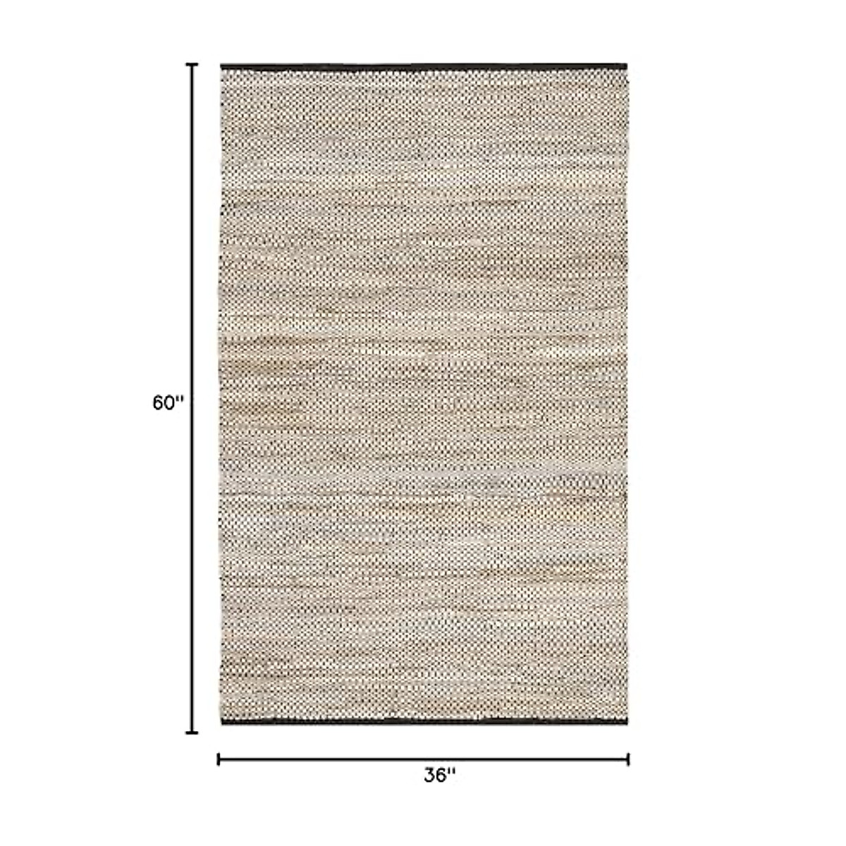 SAFAVIEH Vintage Leather Collection Accent Rug - 3' x 5', Beige, Handmade Leather, Ideal for High Traffic Areas in Entryway, Living Room, Bedroom (VTL104B)