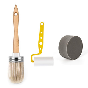 Tool Trio, Paint Brush, Roller, Sponge, All The Tools You Need to Apply Finish All in One Paint