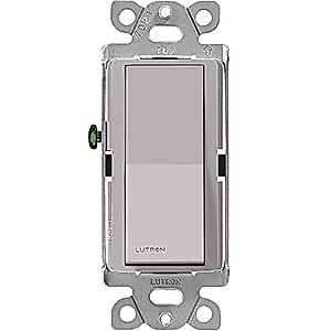 Lutron Diva LED+ Dimmer Switch for Dimmable LED, Halogen and Incandescent Bulbs, Single-Pole or 3-Way, DVCL-153P-GR, Gray & Claro On/Off Switch, 15-Amp, Single-Pole, CA-1PS-GR, Gray