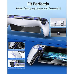 FYOUNG 3 in 1 Accessories Bundle for Playstation Portal, Carrying Case & Hard PC Clear Cover Skins Set with Screen Protector, Protective Shell Portable Travel Handbag for PS5 Portal Remote Player