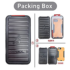 CAPERCASE Everyday Carry iPhone 13 case Protector, Phone case iPhone 13 Shockproof, iPhone case 13 Protective, Black