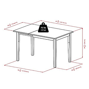 Winsome Perrone Dining, 29 H, Walnut