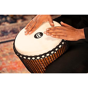 Meinl Percussion ADJ2-XL+BAG African Style Rope Tuned 13-Inch Wood Djembe with Bag, Brown