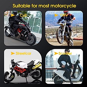 leepee Motorcycle Tire Pressure Monitoring System, Tire Pressure and Temperature Alarm, Wireless Motorcycle TPMS with 2 External Sensors, Support iOS and Android