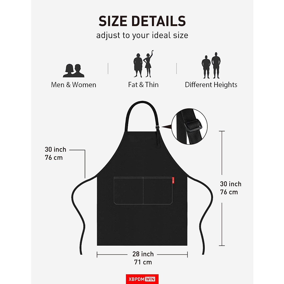 XBPDMWIN Funny Aprons for Women - Cute Kitchen Aprons with 2 Pockets for Cooking Baking - Birthday, Valentines Day, Mother's Day Apron Gifts for Mom Wife Girlfriend Aunt Grandma