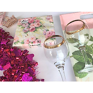 AVEVER | Decorative napkins for Decoupage | Blush Pink AVEVER | Disposable AVEVER | Shabby Chic AVEVER | Birthday AVEVER for Women Artist Teacher, white yellow pink purple green, 6.5 x 6.5 x 1 inches