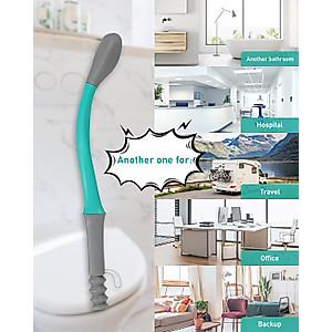 Extended Reach Butt Wiper Set - Includes 2 Toilet Aids for Wiping Tool and Butt Cleaner Bath Brush Long Handle - Bottom Buddy Wiping Aid for Disabled,Elderly,Pregnant（3 Pack）