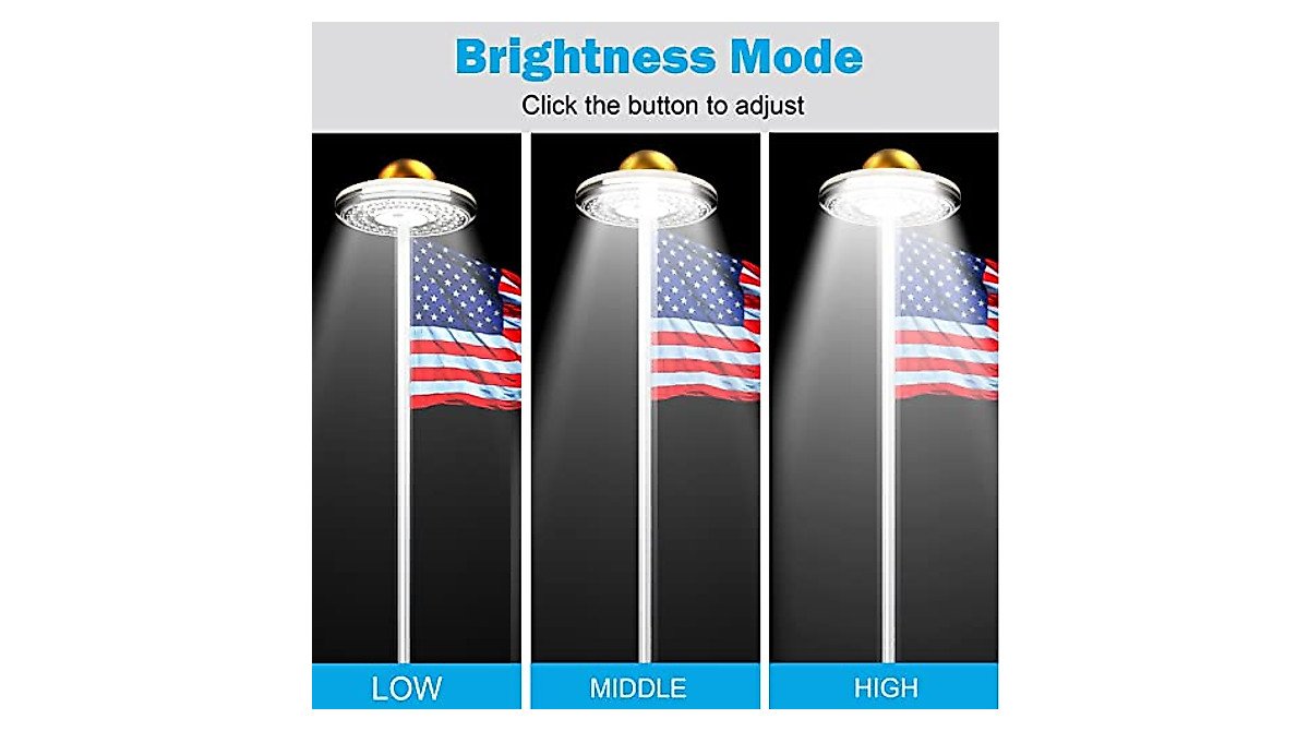 Brighten Your Flag with 48 LED Solar Pole Light