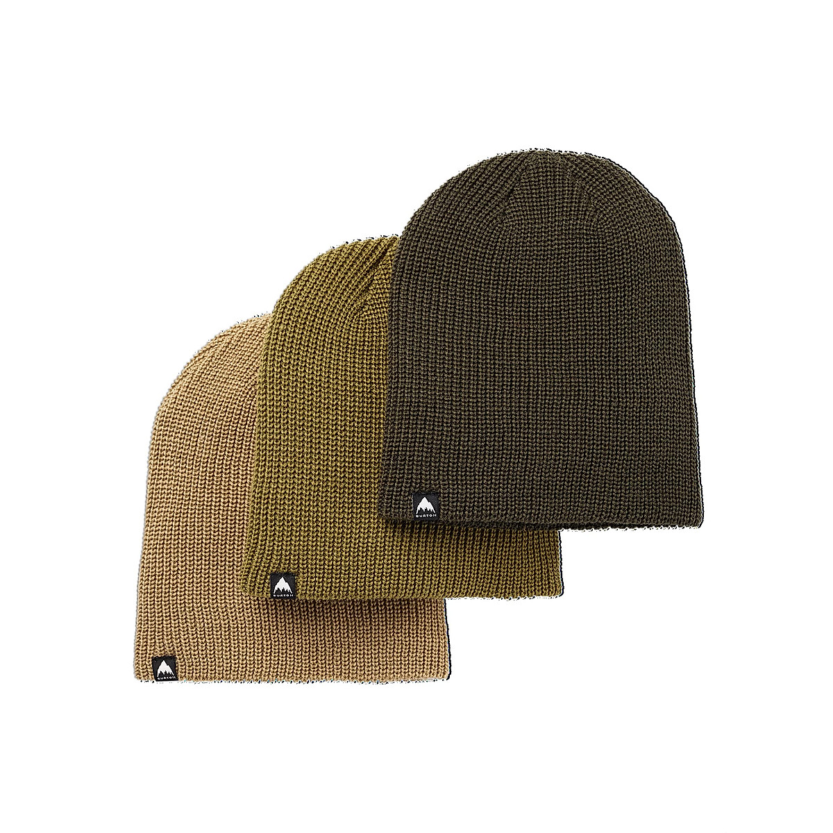 Burton Youth Kids' Recycled DND Winter Beanie (3 Pack) (US, Alpha, One Size, Forest Night/Kelp/Martini Olive)