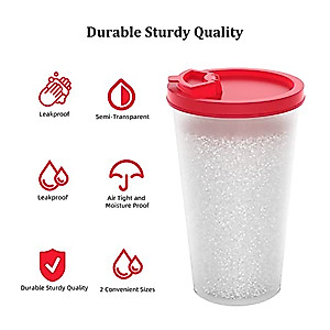 Salt and Pepper Shakers Set of 2 Moisture Proof 6.7oz Plastic Salt Shaker With Lid for Camping Picnic Outdoors Kitchen Clear Airtight Spice Jar 2 Pack - Large