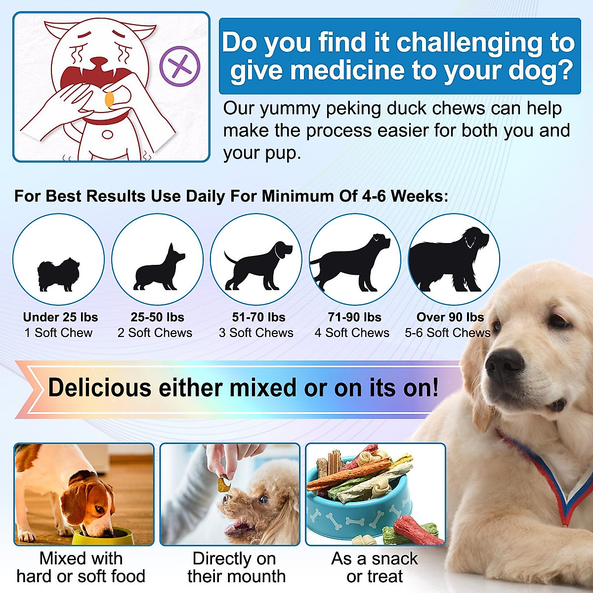 CLOXENY Dog Allergy Relief Chews,Dog Allergy Chews Itchy Skin Treatment with Omega 3 & Pumpkin,Salmon Oil Digestive Health,Dog Allergy Supplements,Dog Anti Itch Support,Peking Duck Flavor,30 Count