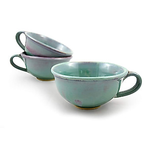 Modern Artisans American Made Orchid Green Pottery Collection: 20-oz Chowder/Soup Mug