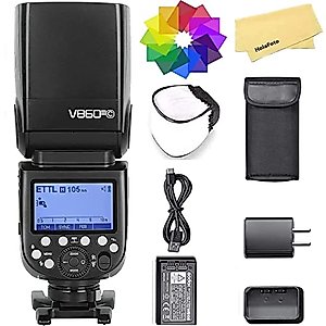 Godox V860III-C Camera Flash for Canon Camera Flash Speedlite Speedlight Light,2.4G HSS 1/8000s,480 Full-Power Flashes,7.2V/2600mAh Li-ion Battery,0.01-1.5s Recycle Time,10 Levels LED Modeling Lamp