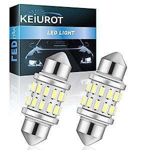 Keiurot 31MM Festoon Led Boat Navigation Lights Marine LED Navigation Light Boat LED Bow Light Anchor Light Mast Masthead Light 12V Led Boat Lights White, Pack of 2