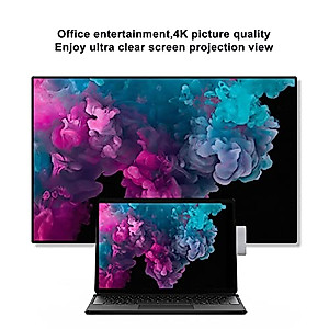 Docking Station for Microsoft Pro 8 9 X, 6 in 2 USB C Hub with 1x 4K Adapter 1xUSB C PD 2X USB 3.0 Port 1xSD 1xTF Card Reader, Converter Combo Adaptor (Silver)