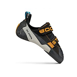 SCARPA Booster Vegan Rock Climbing Shoes for Sport Climbing and Bouldering - Specialized Performance for Sensitivity and Support - Black/Orange - 7