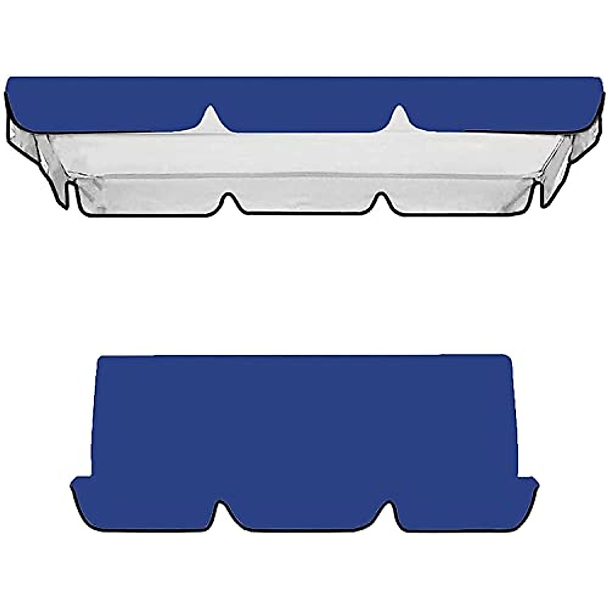 GBEN Swing Canopy Replacement Waterproof UV Resistant Durable Removable Swing Cover with Swing Chair CoverPatio Canopy Swing Cover for Outdoor (No Steel Frame) 22.6.17