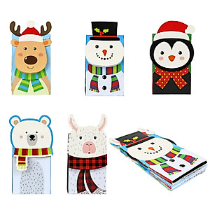 Iconikal Christmas Die-Cut Flip Over Treat & Gift Bags, 20-Count