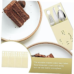 NOLITOY 8 Pcs Teapot Cutlery Bag Xmas Cutlery Bag Holiday Silverware Utensil Holder for Party Silverware Pouch Bag Flatware Holder Bag Christmas Silverware Bags Felt Cloth Tableware Sleeve